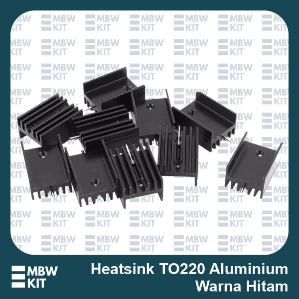 Jual Heatsink Alumunium Hitam Heat Sink TO-220 Pendingin IC Transistor ...