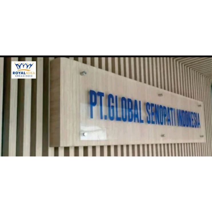 Jual Papan Nama Akrilik Indoor custom Untuk Kantor / Toko / Pabrik ...