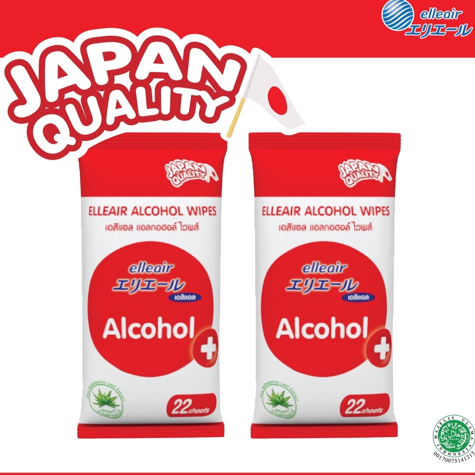 Jual ELLEAIR ALCOHOL WIPES SANITIZER TISSUE TISU BASAH ALKOHOL ...