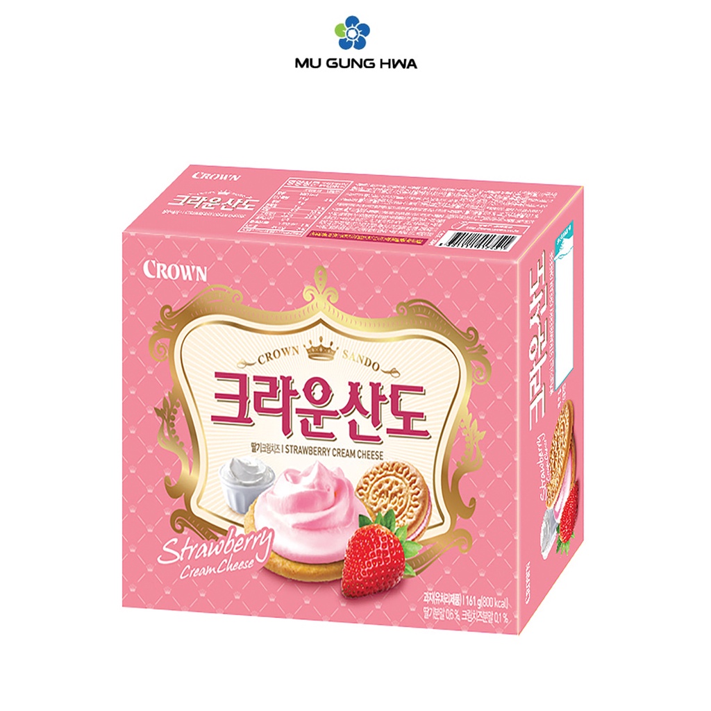 Jual Crown-Haitai Sando Strawberry Cream Cheese - 161g | Shopee Indonesia