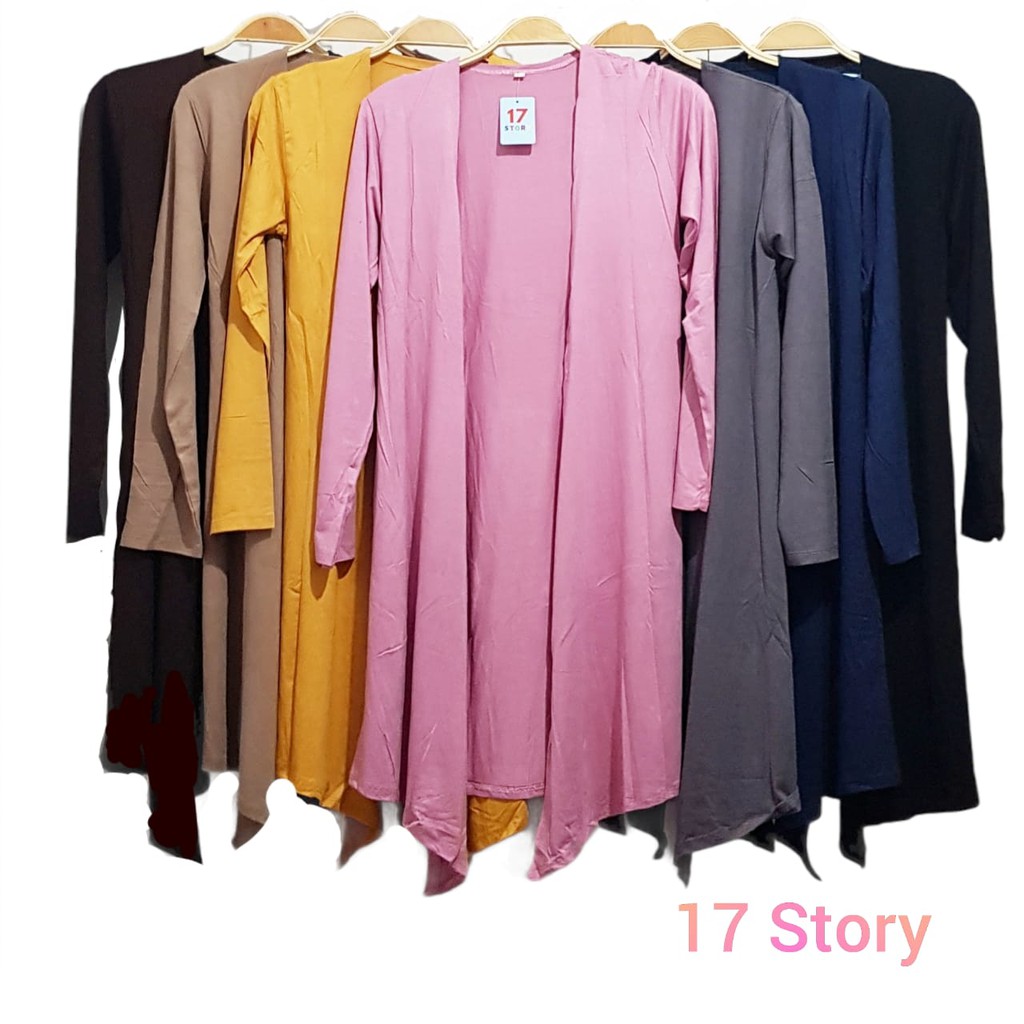 Jual CARDIGAN WANITA POLOS SIZE L,XL,XXL 3XL SELUTUT BAHAN KAOS RAYON ...