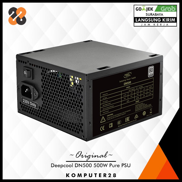 Jual Deepcool DN500 Pure 500W 80+Gaming PowerSupply Unit(PSU) | Shopee Indonesia