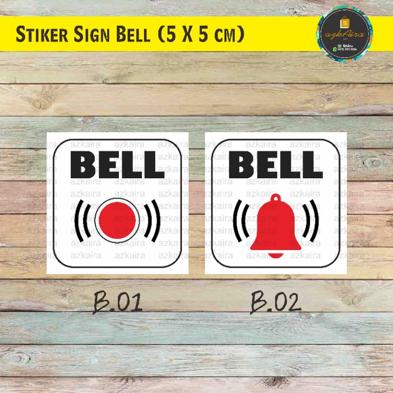 Jual Sticker Stiker Sign Rambu Bell Rumah - Uk. 5x5 cm | Shopee Indonesia