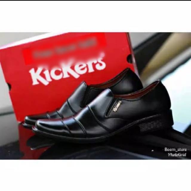 Jual SEPATU PANTOFEL HITAM KICKERS PANTOPEL KULIT ASLI FORMAL KERJA ...