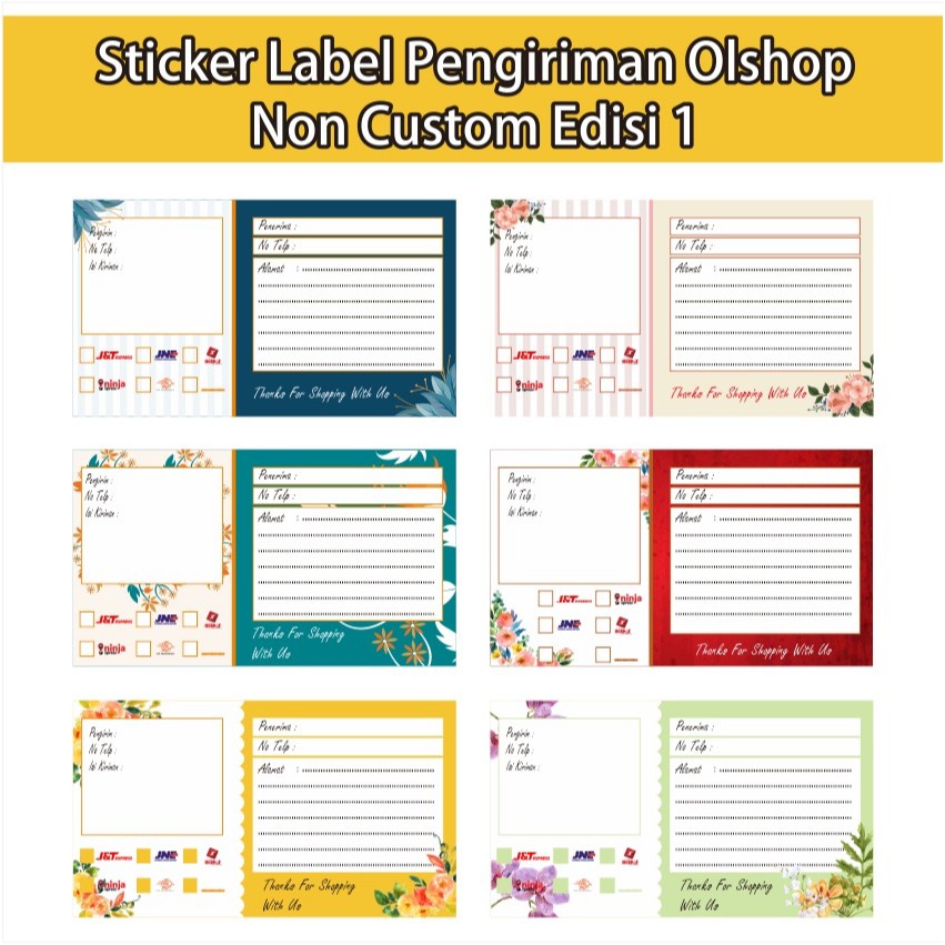 Jual Sticker Label Pengiriman Olshop Murah Edisi 1 | Shopee Indonesia