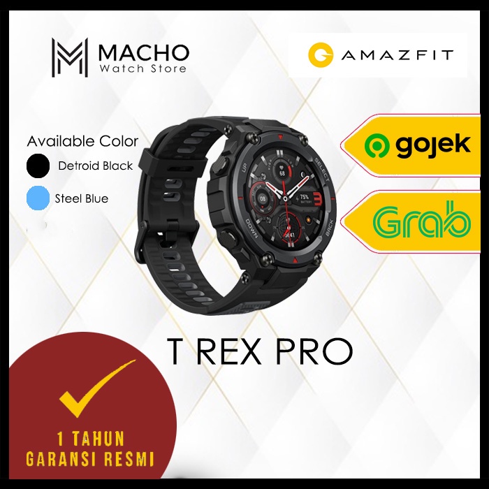 Jual AMAZFIT T-REX PRO SMARTWATCH MILITARY GARANSI RESMI | Shopee Indonesia