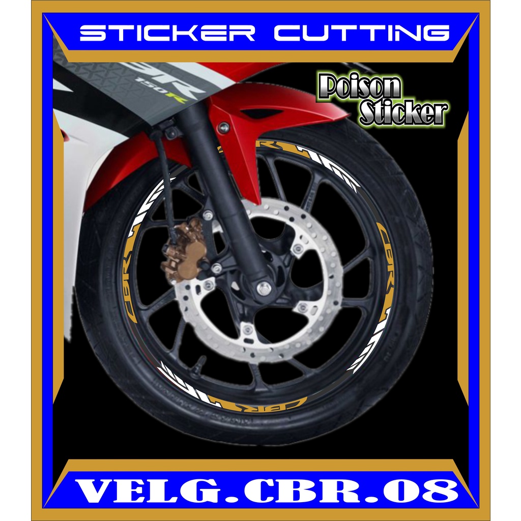Jual CUTTING STICKER VELG CBR - STIKER LIS LIST VARIASI BAN/VELG HONDA CBR CODE 08 | Shopee ...