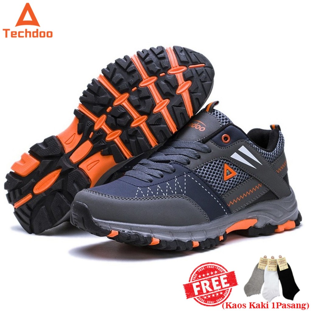 Jual Techdoo Sepatu Hiking Pria Sneakers Sepatu Gunung Camping Anti Air Outdoor Pria Shoes MH203 ...
