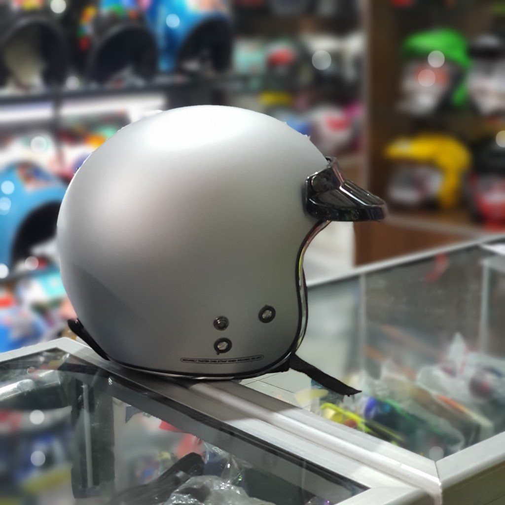 Jual Helm Bogo List Chrome + Pet Warna SIlver Doff | Shopee Indonesia