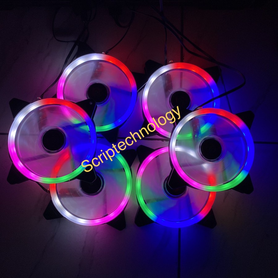 Jual XBT Aura Rainbow xb-112 RGB Double Ring Fan Casing 12CM LED RING ...