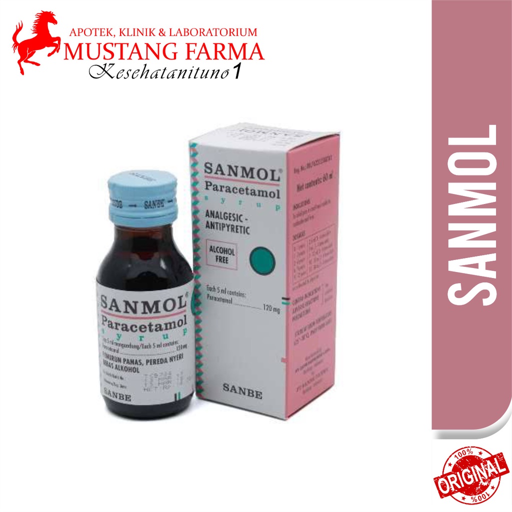 Jual Sanmol Syrup Sirup 60 ml / Paracetamol / Pereda Nyeri Anak / Obat Demam | Shopee Indonesia