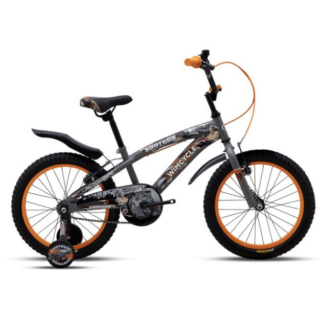 Jual SEPEDA BMX WIMCYCLE SHOTGUN 18 INCH GREY ORANGE | Shopee Indonesia
