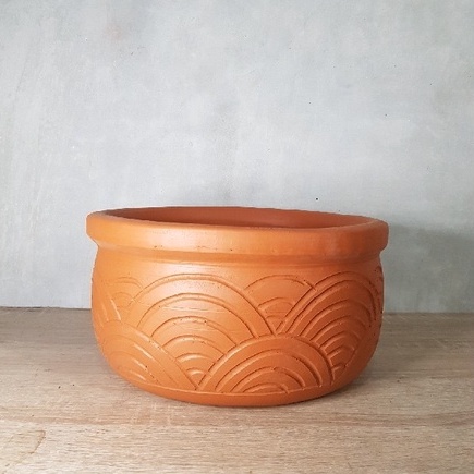 Jual Pot Tanaman Terracotta Terakota Tanah Liat Gerabah Tembikar Ukir ...