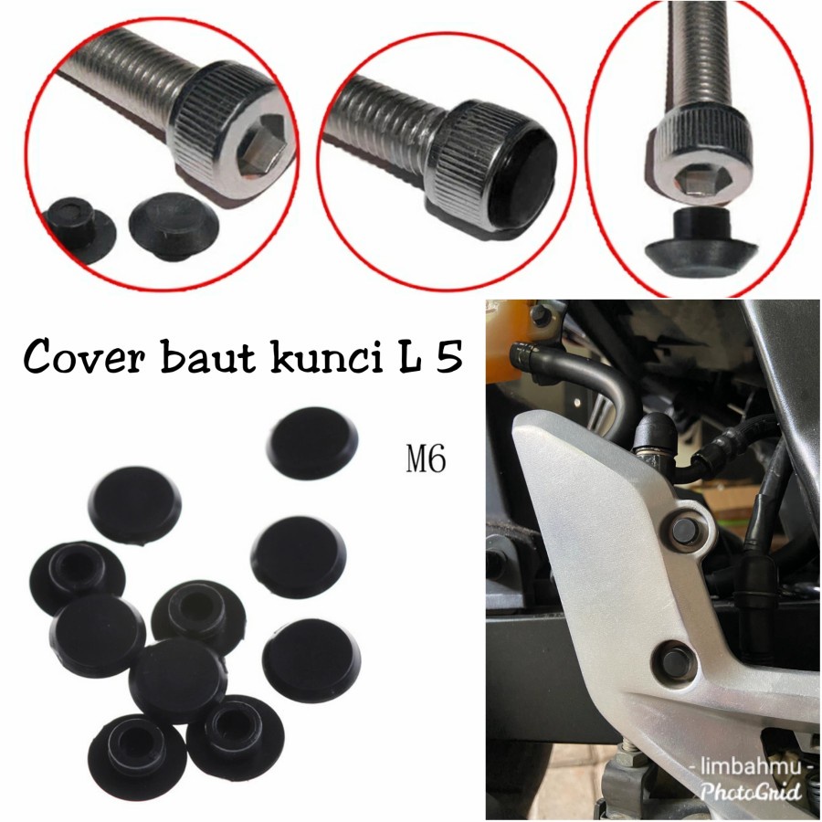 Jual Cover plastic baut L kunci ukuran L5 5mm cover CN111 M6 screw nut ...