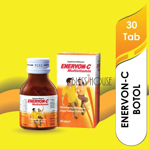 Jual Enervon-C Multivitamin Botol 30 Tablet - Multivitamin Daya Tahan ...