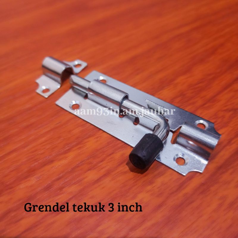 Jual Grendel Tekuk 3 "inch kotak 9,6 x 4,5 cm gerendel kunci kamar Slot ...