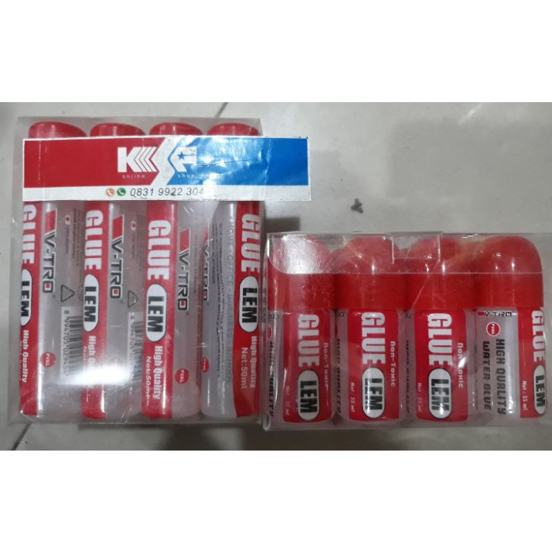 Jual LEM KERTAS ROLL ON LEM KERTAS V-TRO 35ml & 50ml | Shopee Indonesia