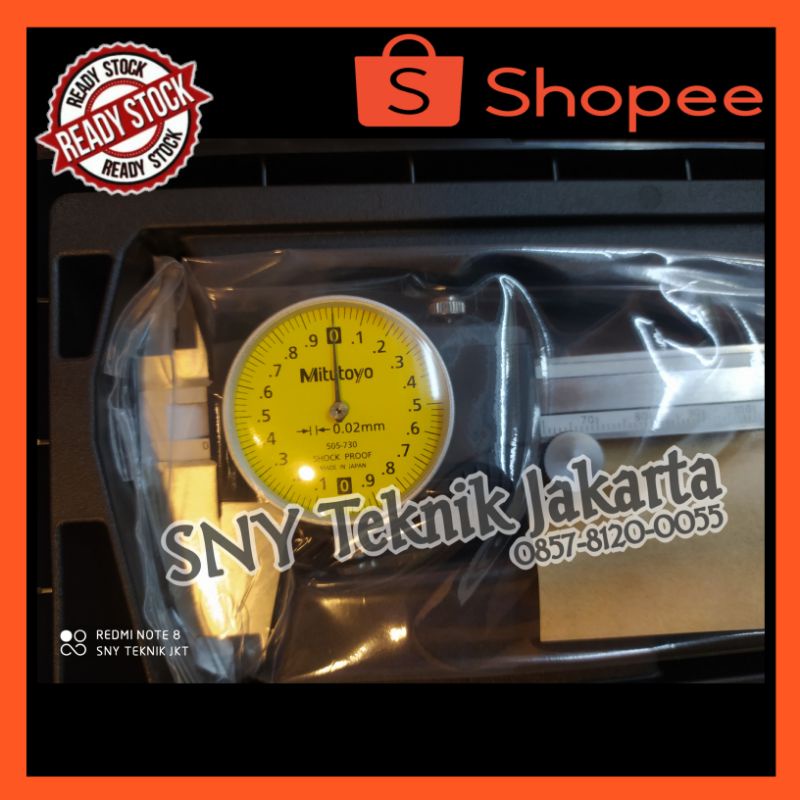 Jual Original Mitutoyo Dial Caliper 6 Inch (0-150) Sigmat Jangka Sorong Analog 0.02 | Shopee ...