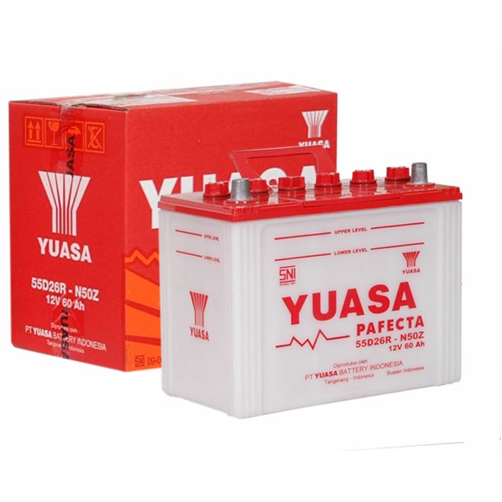 Jual AKI ACCU BASAH MOBIL YUASA N50Z 55D26R N50Z 60Ah PF PAFECTA | Shopee Indonesia