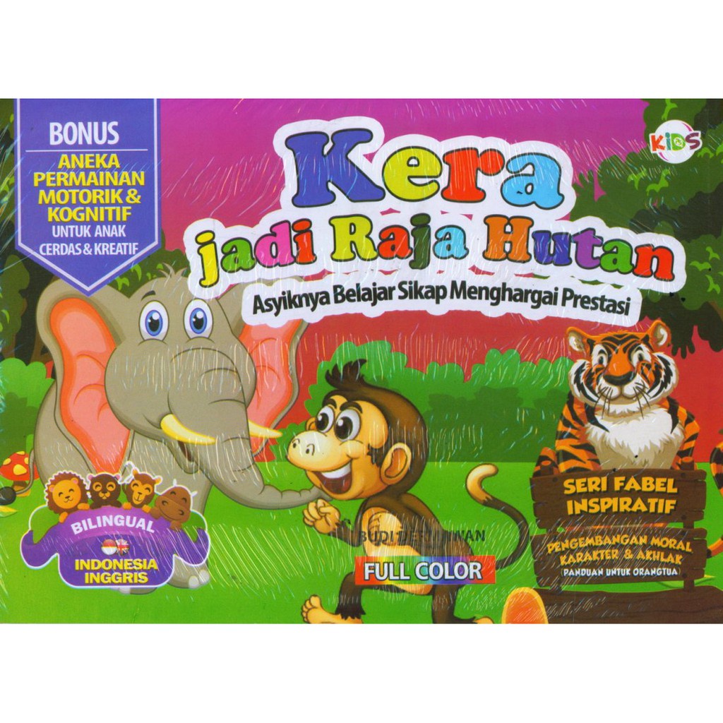 Jual BUKU ANAK Kera jadi Raja Hutan Bilingual Full Color | Shopee Indonesia