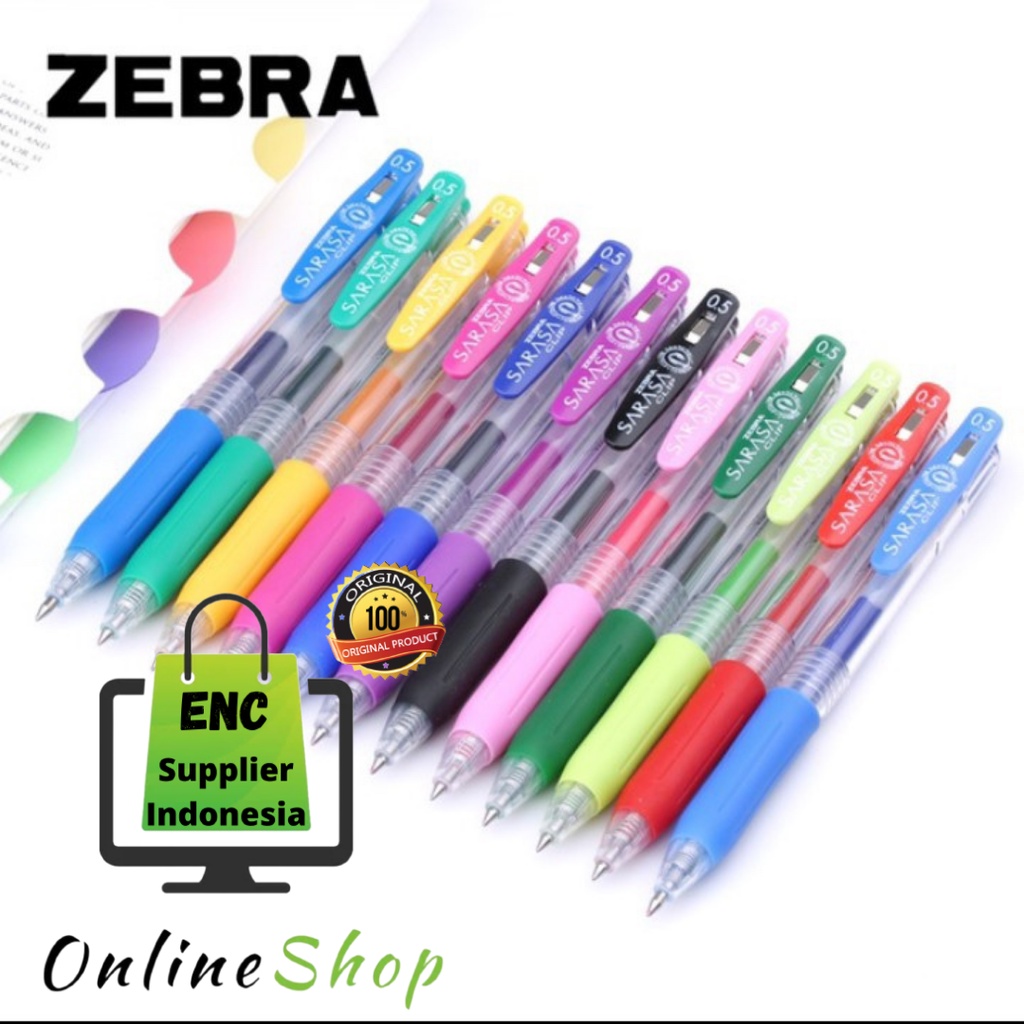 Jual zebra 1 buah Pulpen zebra sarasa clip 0.5 pen gel ink 0,5 mm ...