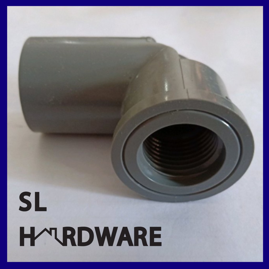 Jual Pipa PVC Sambungan L Drat 1/2" Inch Keni /Drat 1/2" Inch Elbow ...