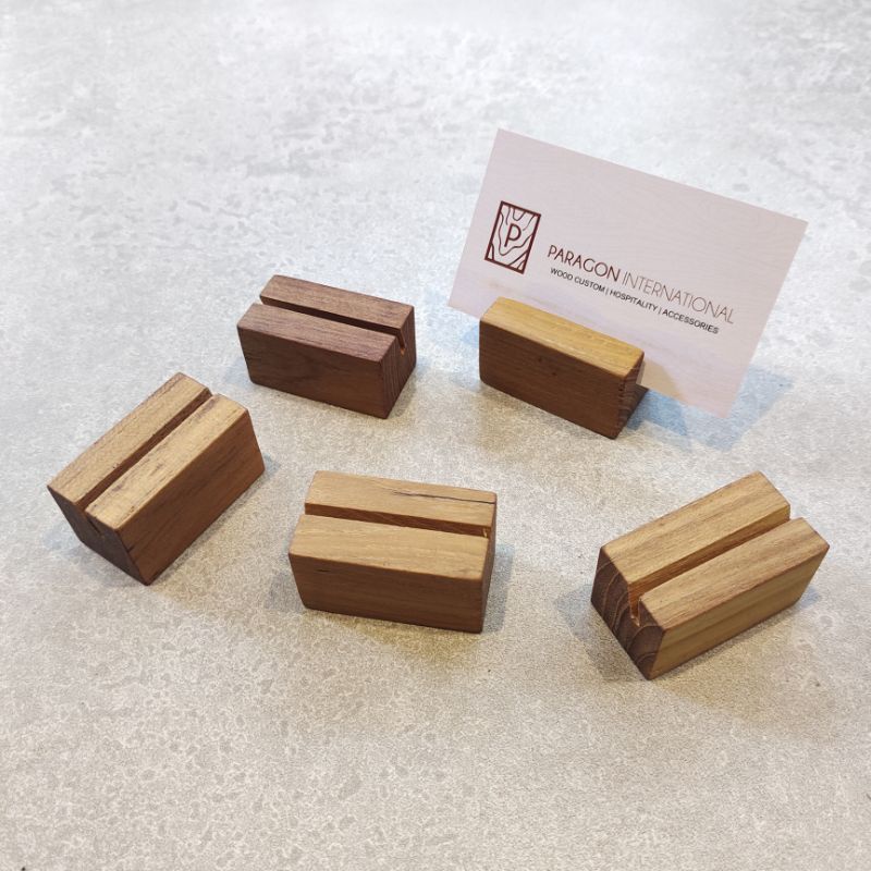 Jual Name Tag/Food Tag Display Kayu Jati |Tempat Kartu Nama | Shopee ...