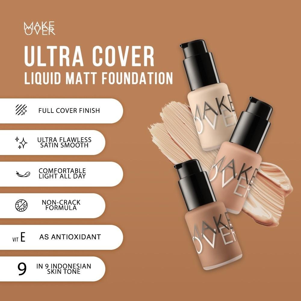 Jual MAKE OVER Ultra Cover Liquid Matt Foundation 33ml | Shopee Indonesia