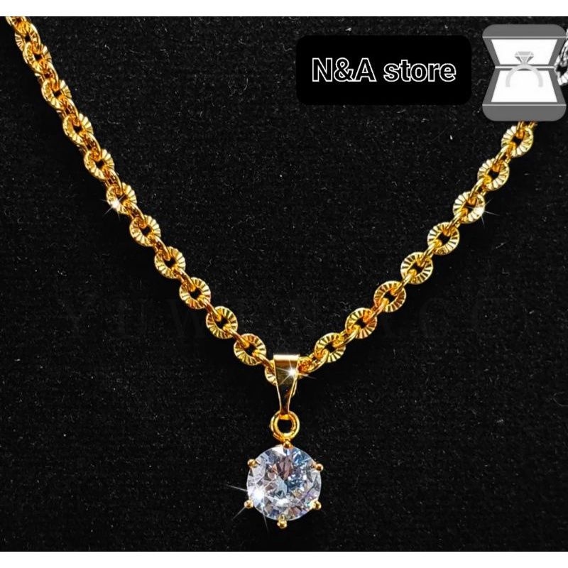 Jual kalung wanita kalung pesta kalung plus liontin kalung nuri plus ...
