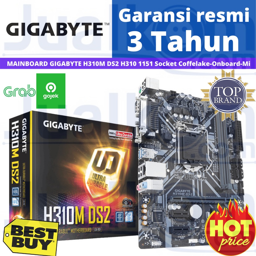 Jual MAINBOARD GIGABYTE H310M DS2 Intel H310 1151 Socket Coffelake Onboard Micro ATX | Shopee ...