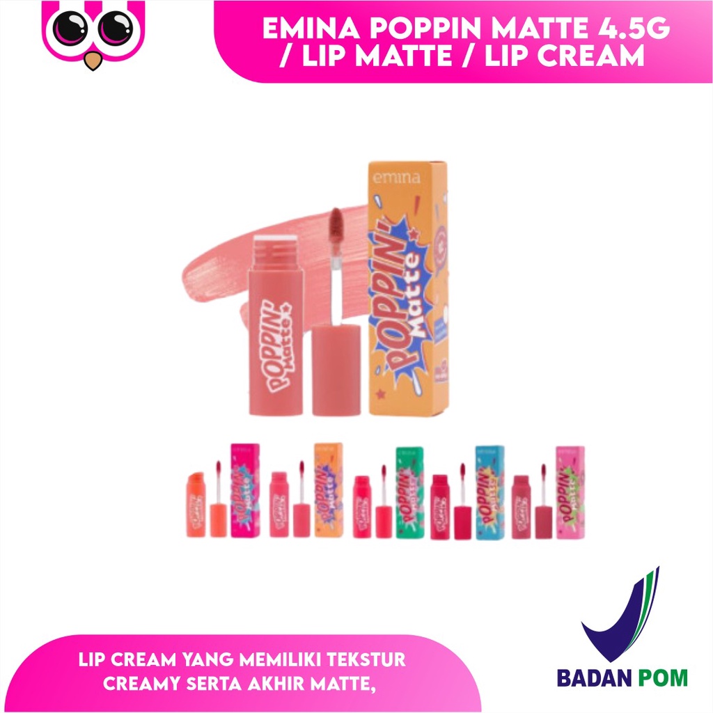Jual [ POPPIN ] EMINA POPPIN MATTE 4.5G / LIP MATTE / LIP CREAM ...