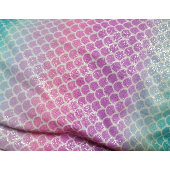 Jual TERKINI! Kain Spandex Lycra Glitter Motif Sisik Ikan / Mermaid ...