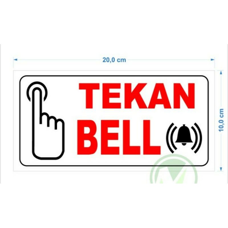 Jual stiker vinyl tekan bel uk.20x10cm | Shopee Indonesia