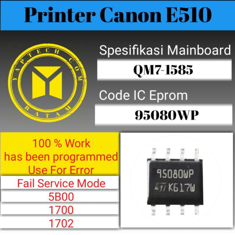 Jual IC Eprom E510 IC 95080Wp IC Reset E510 IC Bios Eprom E510 | Shopee ...