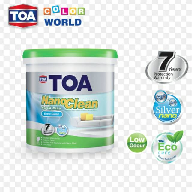 Jual CAT TOA NANO CLEAN, EXTRA CLEAN 2,5 Lt 7743 fresh lettuce | Shopee ...