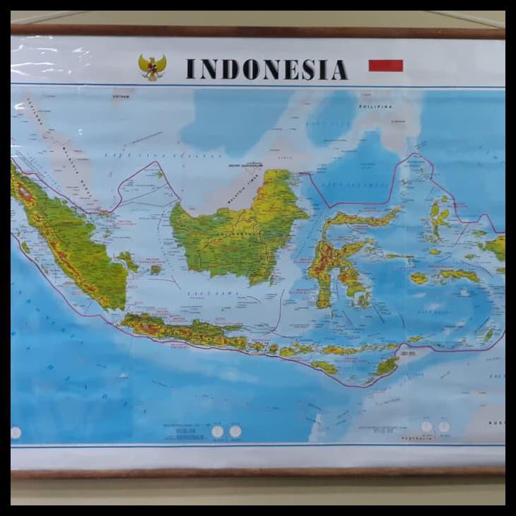 Jual Peta Indonesia (Bingkai) peta besar peta lengkap peta nusantara ...