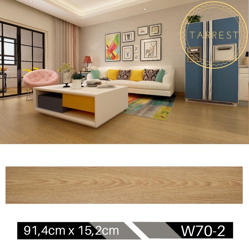 Jual Vinyl Lantai Stiker 91.4cm x 15.2cm 1,8-2mm Aesthetic / Stiker ...