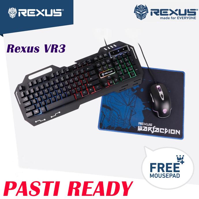 Jual Rexus VR3 Combo Keyboard Mouse Gaming Warfaction | Shopee Indonesia