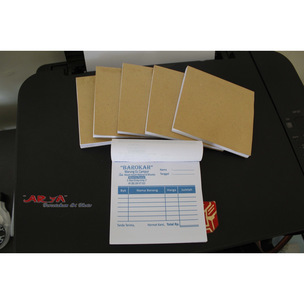 Jual NOTA 1 Ply (rangkap 1) custom 1rim NCR & HVS f4 isi 50 lembar/buku ...