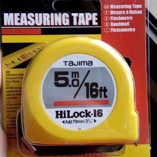 Jual METERAN TAJIMA 5 METER ORIGINAL / MEASURING TAPE HILOCK 5M/16FT ...