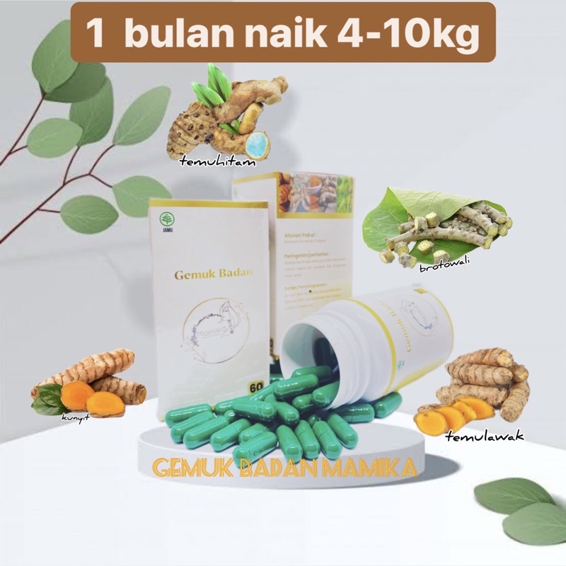 Jual PENGGEMUK BADAN BPOM isi 60kapsul (warna HIJAU) / OBAT GEMUK ...
