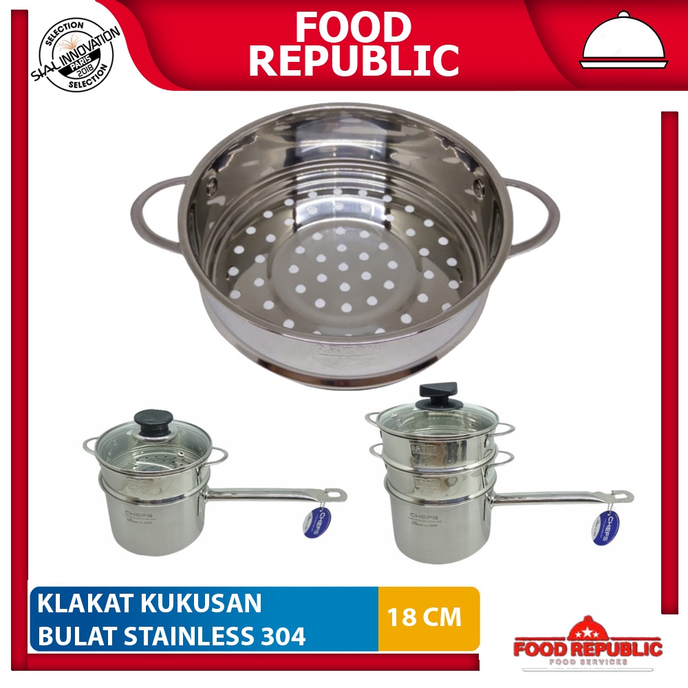 Jual Kukusan Bulat Klakat Panci 18 cm Stainless 304 Steamer Mpasi Resto ...