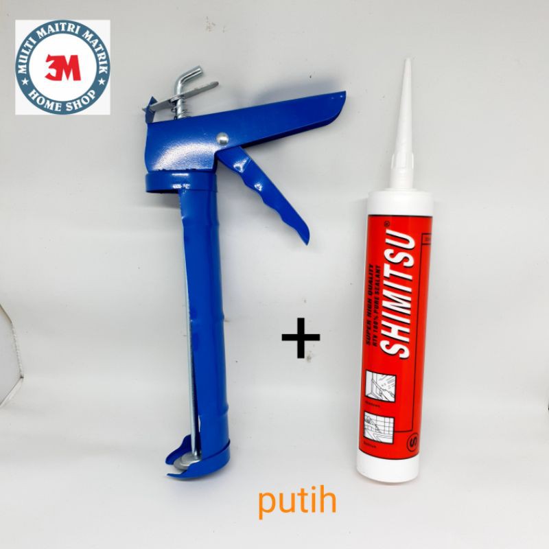Jual Alat tembak lem kaca botol seng paket + lem kaca botol murah /lem ...