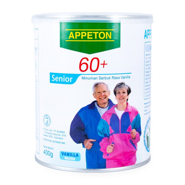 Jual APPETON Milk Vanilla 60 Plus Lactose and Gluten Free 400gr ...