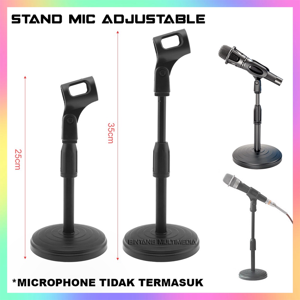 Jual Stand Mic Meja Holder Microphone Dudukan Tripod Tiang Penyangga ...