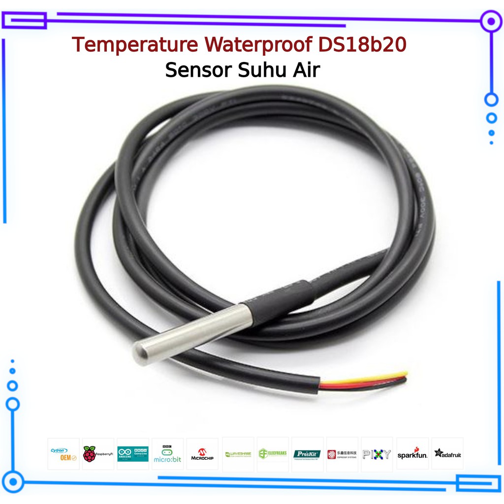 Jual Sensor Suhu DS18B20 temperature Meter Waterproof | Shopee Indonesia