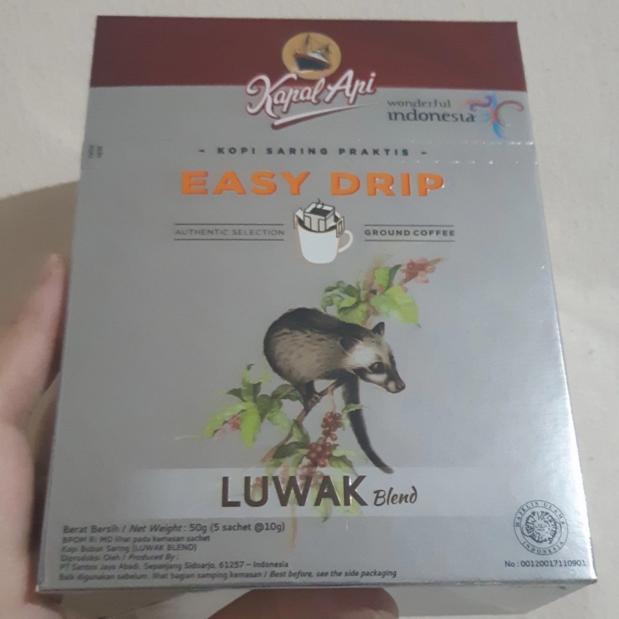 Jual kopi saring praktis kapal api easy drip luwak blend | Shopee Indonesia
