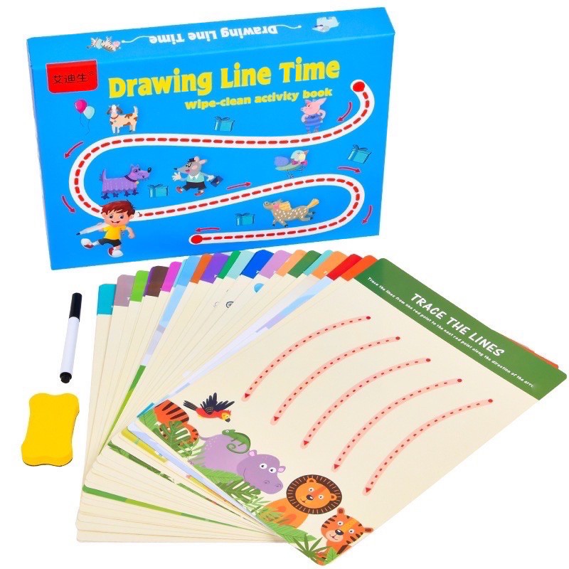 Jual tracing line - wipe clean activity card - kado anak - hadiah anak ...