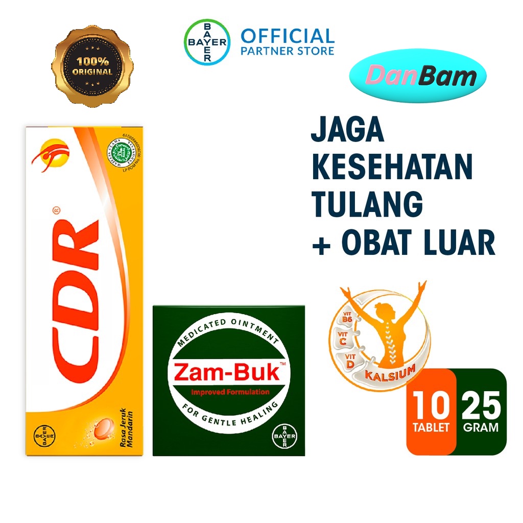 Jual CDR Suplemen Kalsium Rasa Jeruk Mandarin 10 Tablet & Zambuk Obat ...