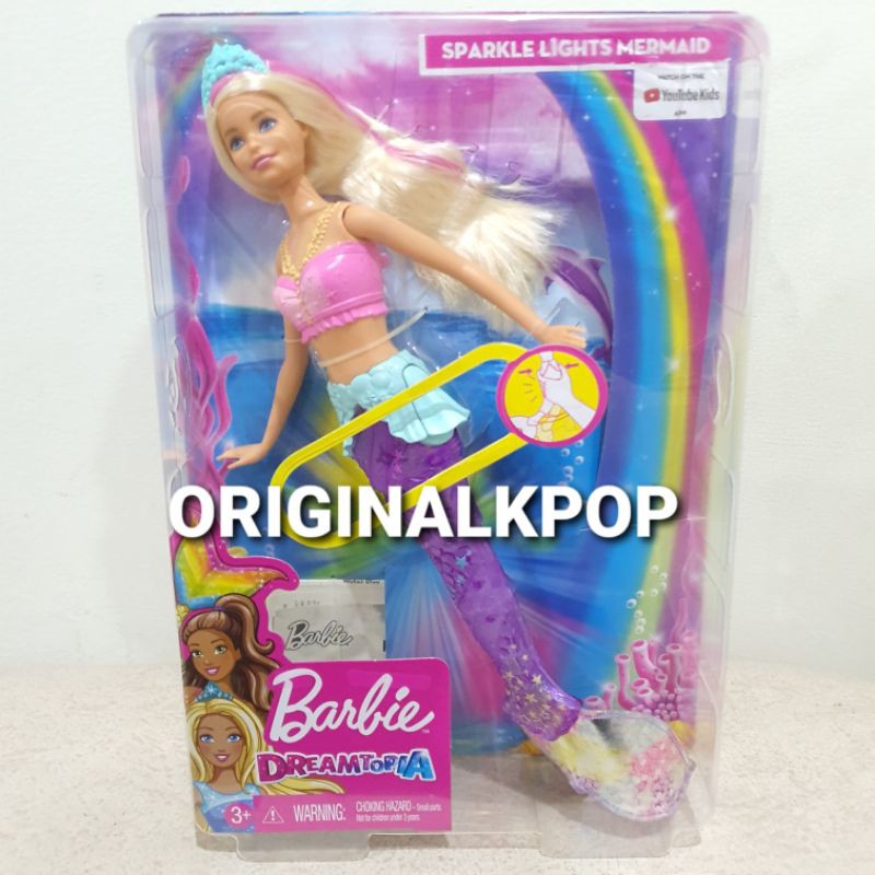 Jual Barbie Sparkle Lights Mermaid dari Barbie Dreamtopia | Shopee ...